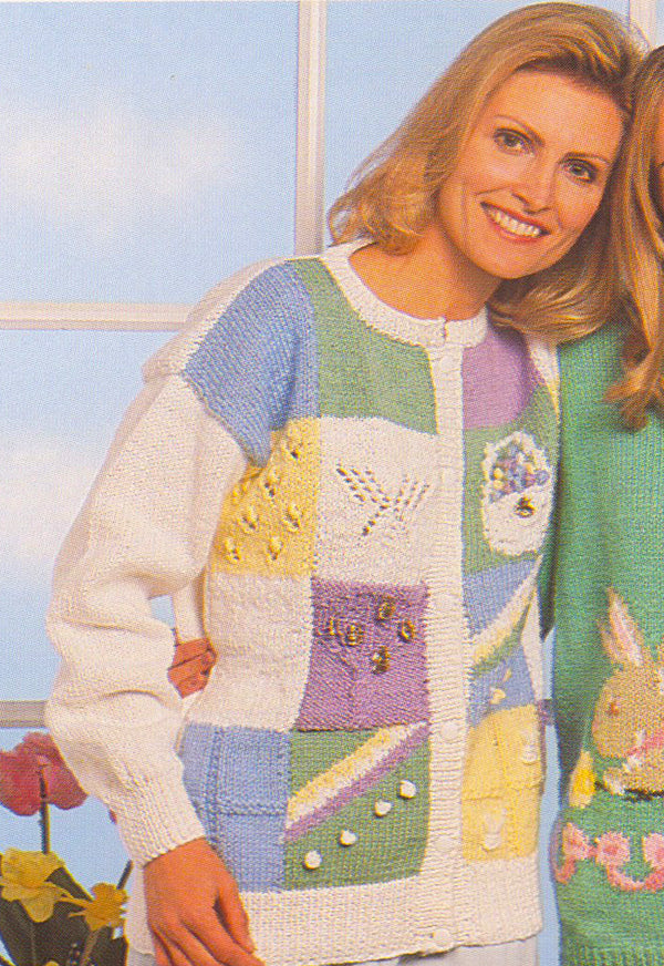 Patchwork Easter Cardigan Pattern – Mary Maxim