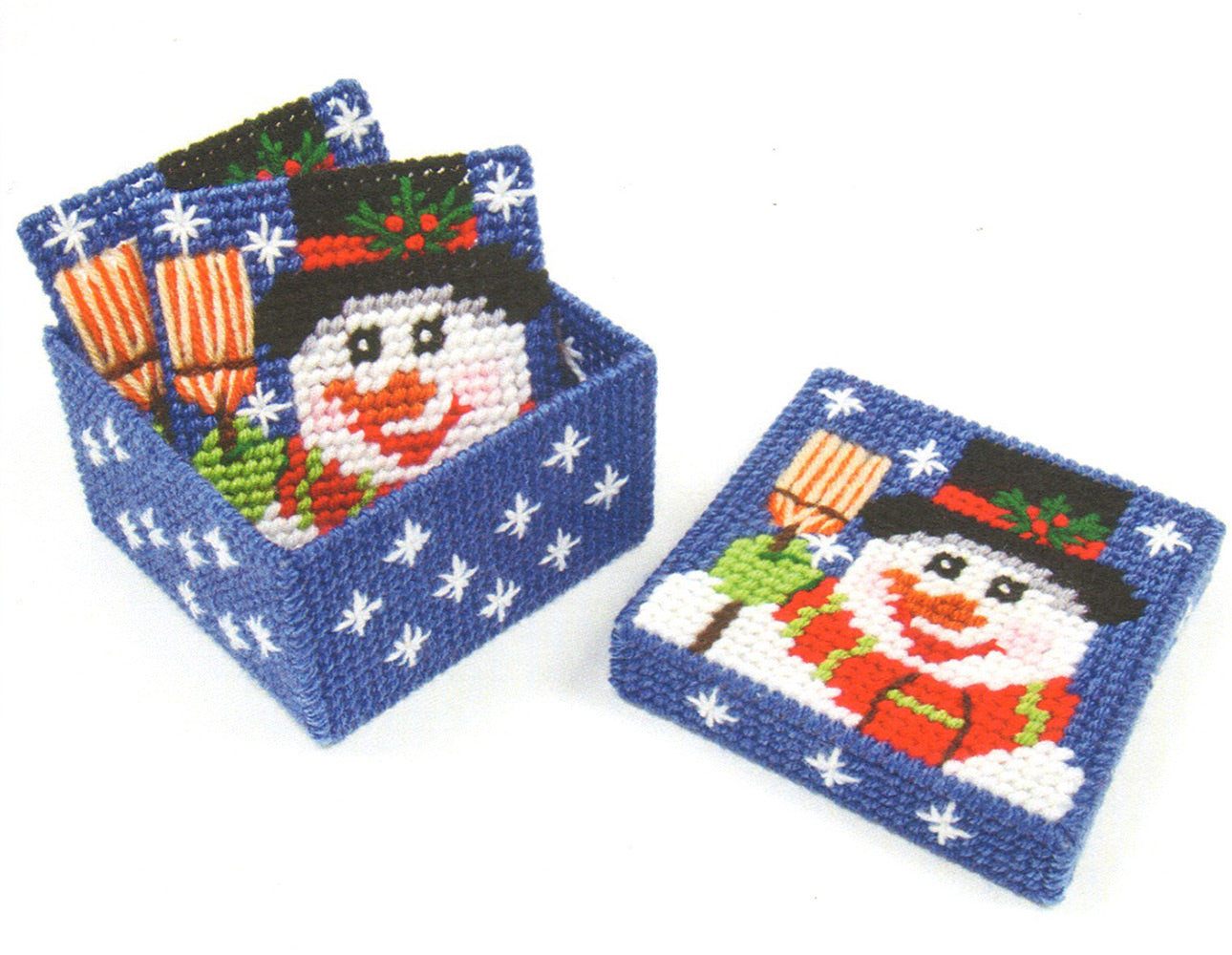 Snowman Coaster Pattern – Mary Maxim