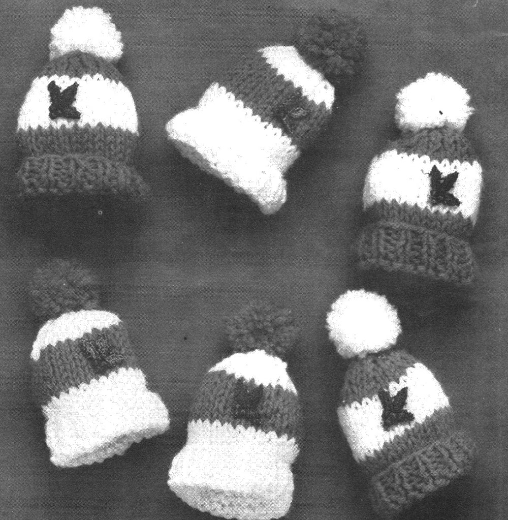 Stocking Cap Ornaments Pattern – Mary Maxim