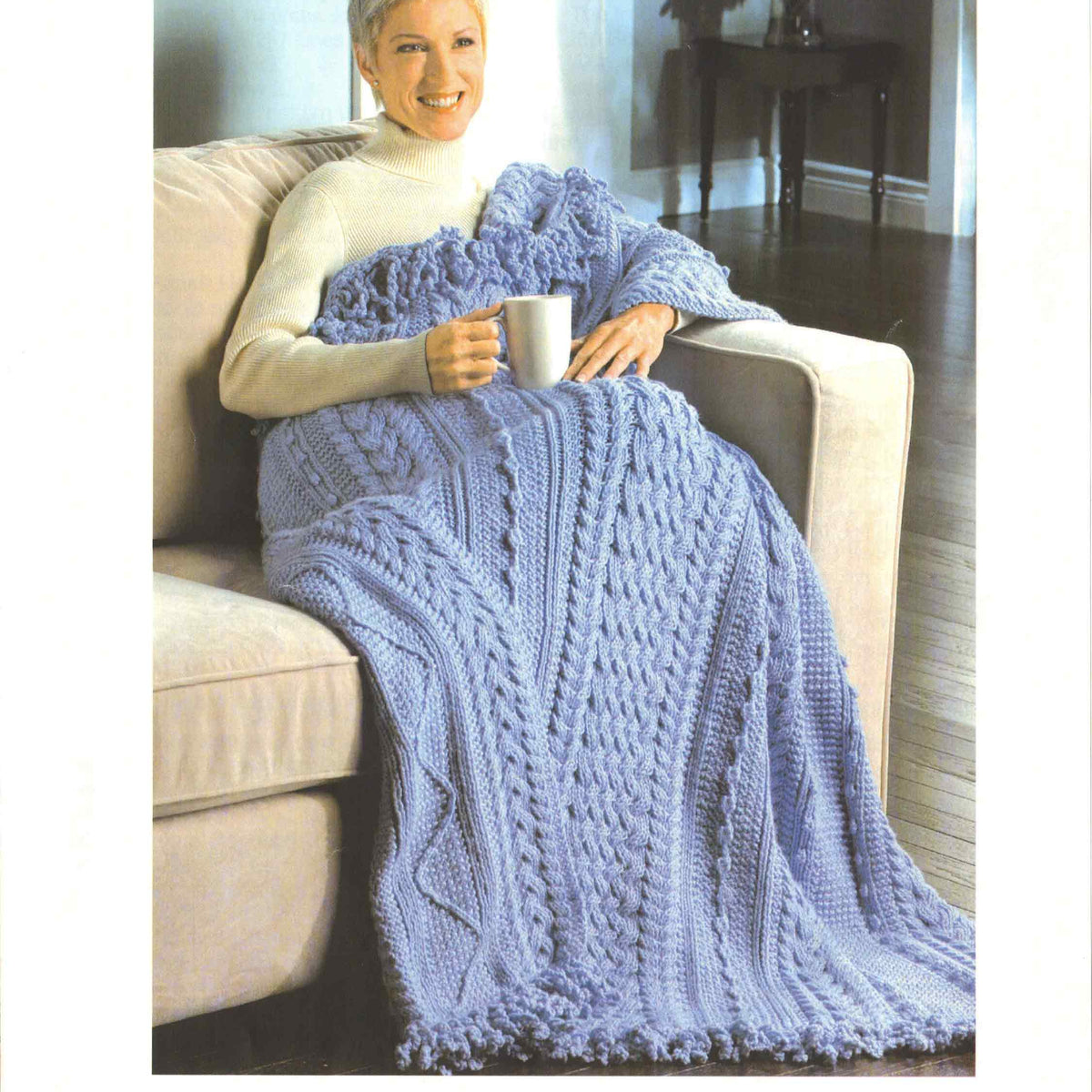 Reversible Cable Throw Pattern – Mary Maxim