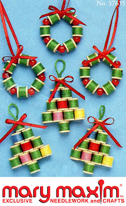 Spool Trees and Wreaths Pattern – Mary Maxim