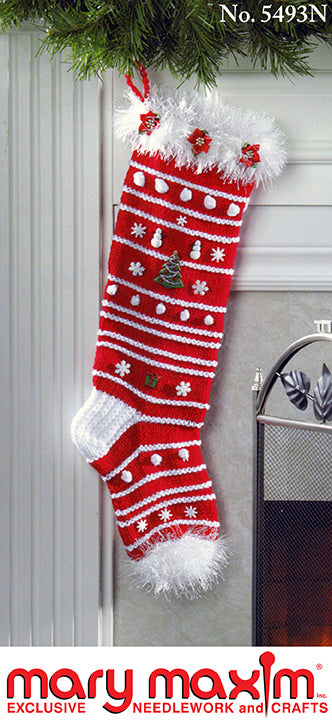 Bobble Stocking Pattern – Mary Maxim