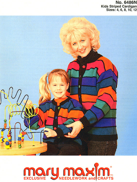 Kids Striped Cardigan Pattern – Mary Maxim