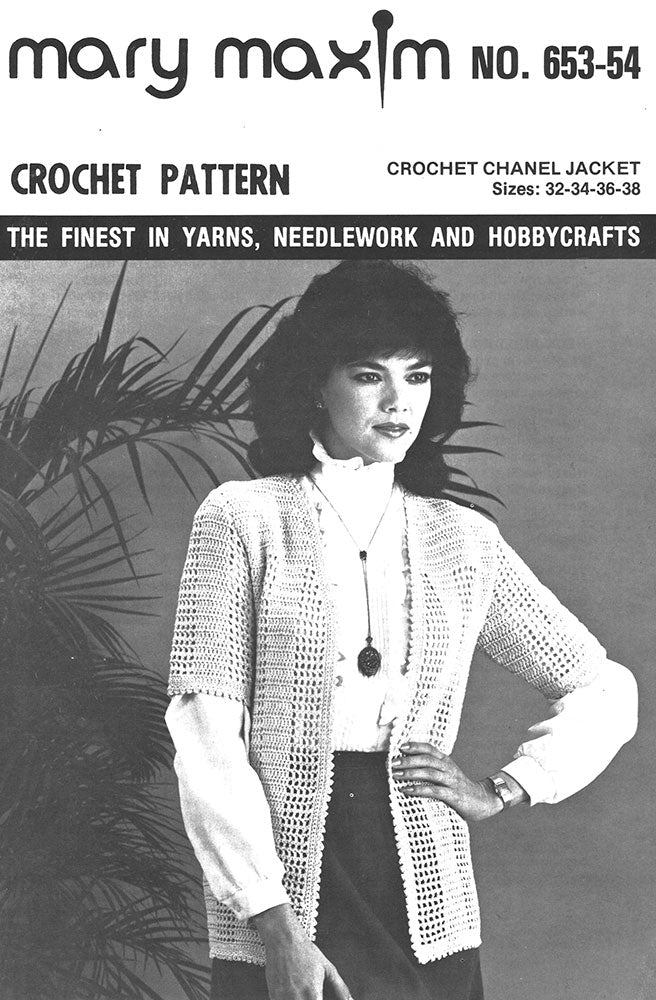 Crochet Chanel Jacket Pattern – Mary Maxim