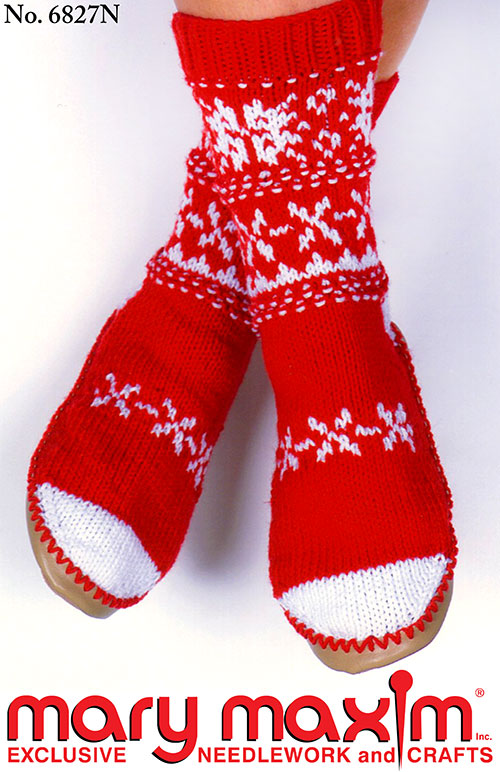 Slipper Socks Pattern – Mary Maxim