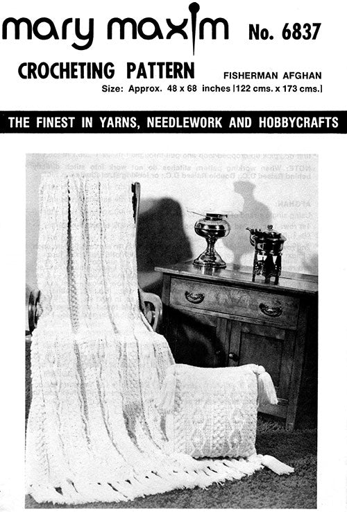 Fisherman Knit Afghan Pattern Winterland Three Stitch Blanket – Mama