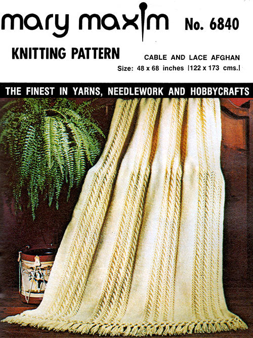 Fisherman Knit Afghan Pattern Winterland Three Stitch Blanket – Mama