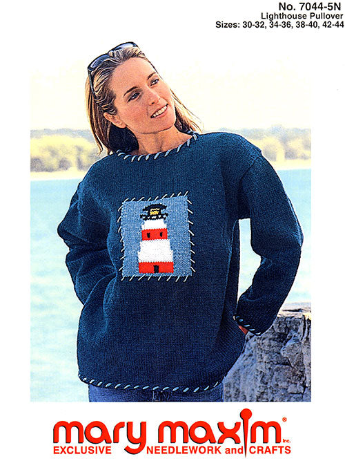 Lighthouse Pullover Pattern – Mary Maxim