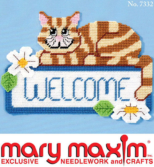 Cat Welcome Sign Pattern – Mary Maxim