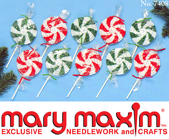 Starlight Mint Candy Suckers Pattern – Mary Maxim
