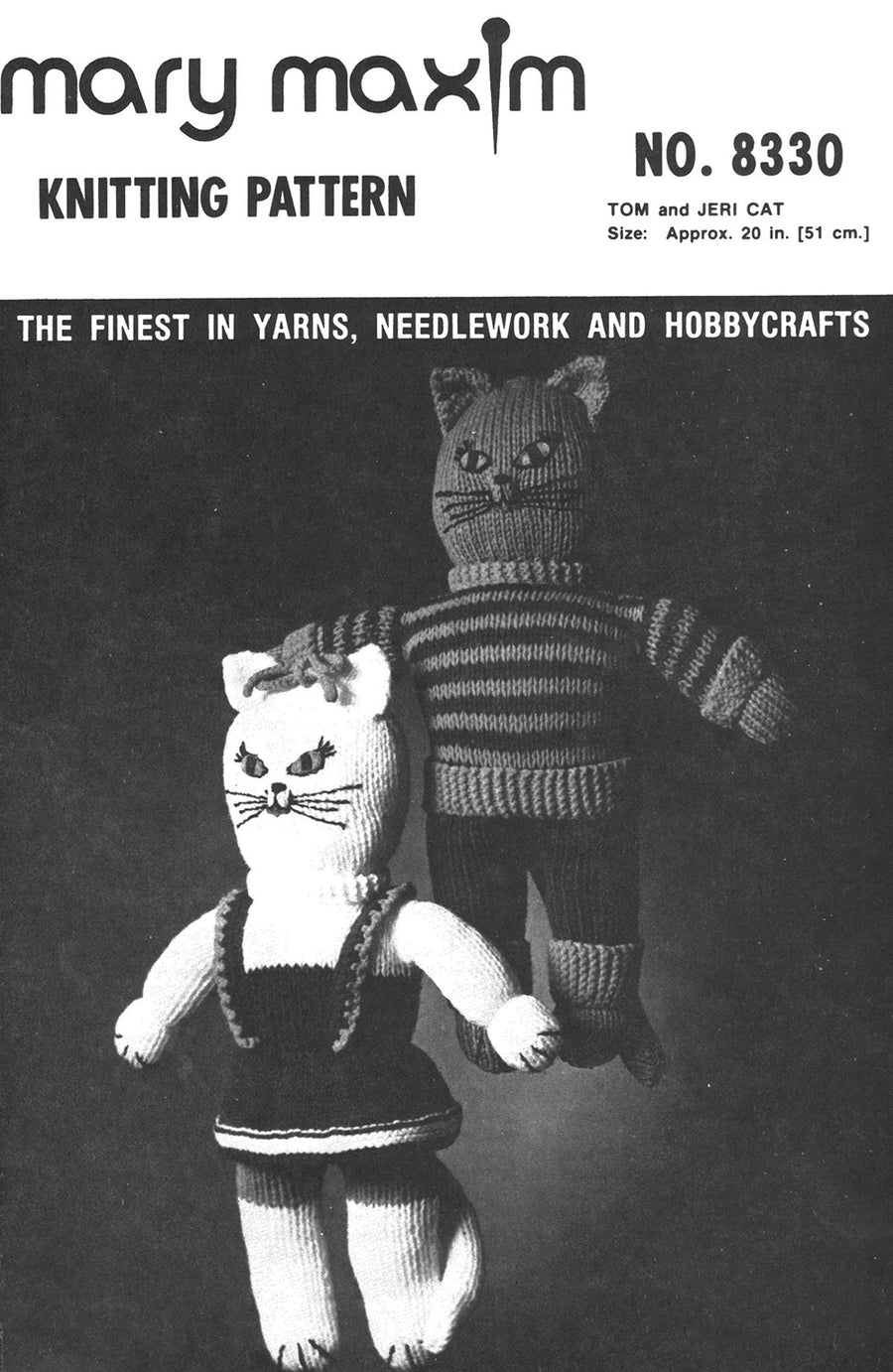 Tom & Jeri Cat Pattern – Mary Maxim
