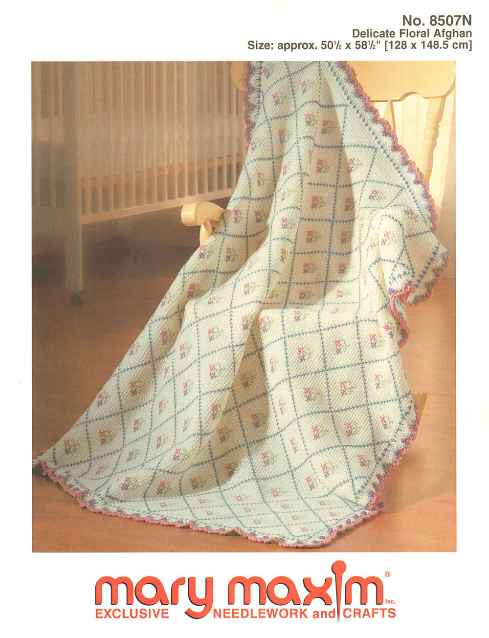 Delicate Floral Afghan Pattern – Mary Maxim