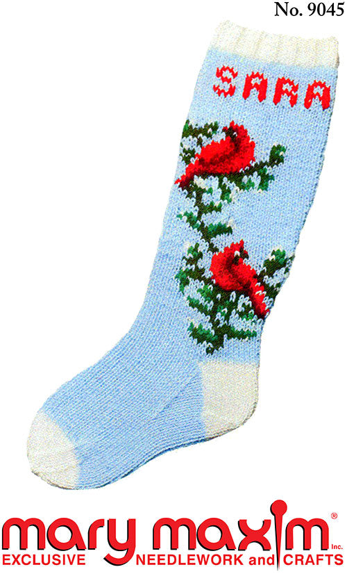 Cardinal Stocking Pattern – Mary Maxim