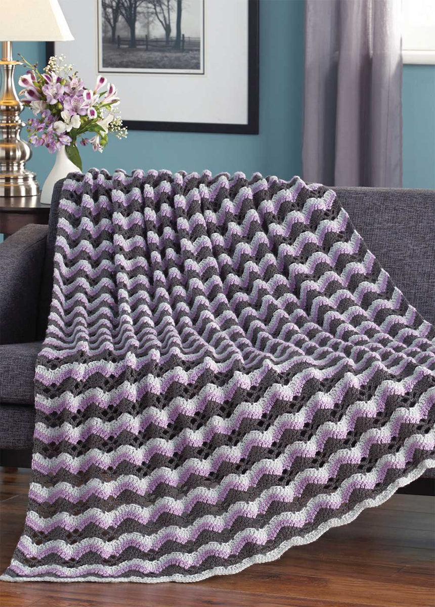 Twilight Shells Throw Pattern – Mary Maxim