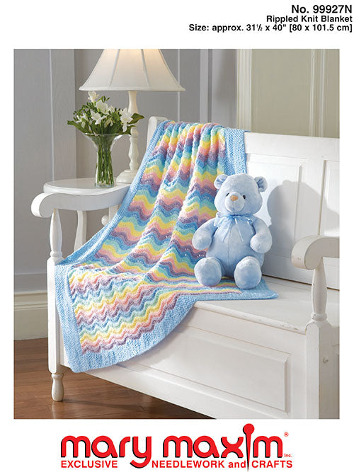 Rippled Knit Blanket Pattern – Mary Maxim
