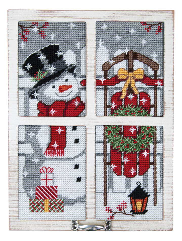 Winterland Window Frame Plastic Canvas Kit – Mary Maxim